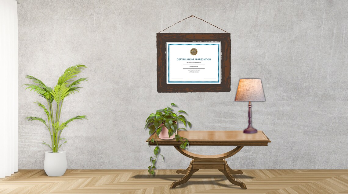 Teal Certificate of Appreciation Customizable Award Templates - Etsy