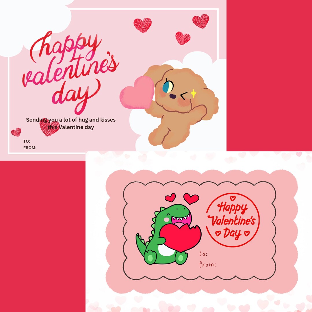 Printable Unique Valentine Card, Beautiful Dream, Hearts Card, Love ...