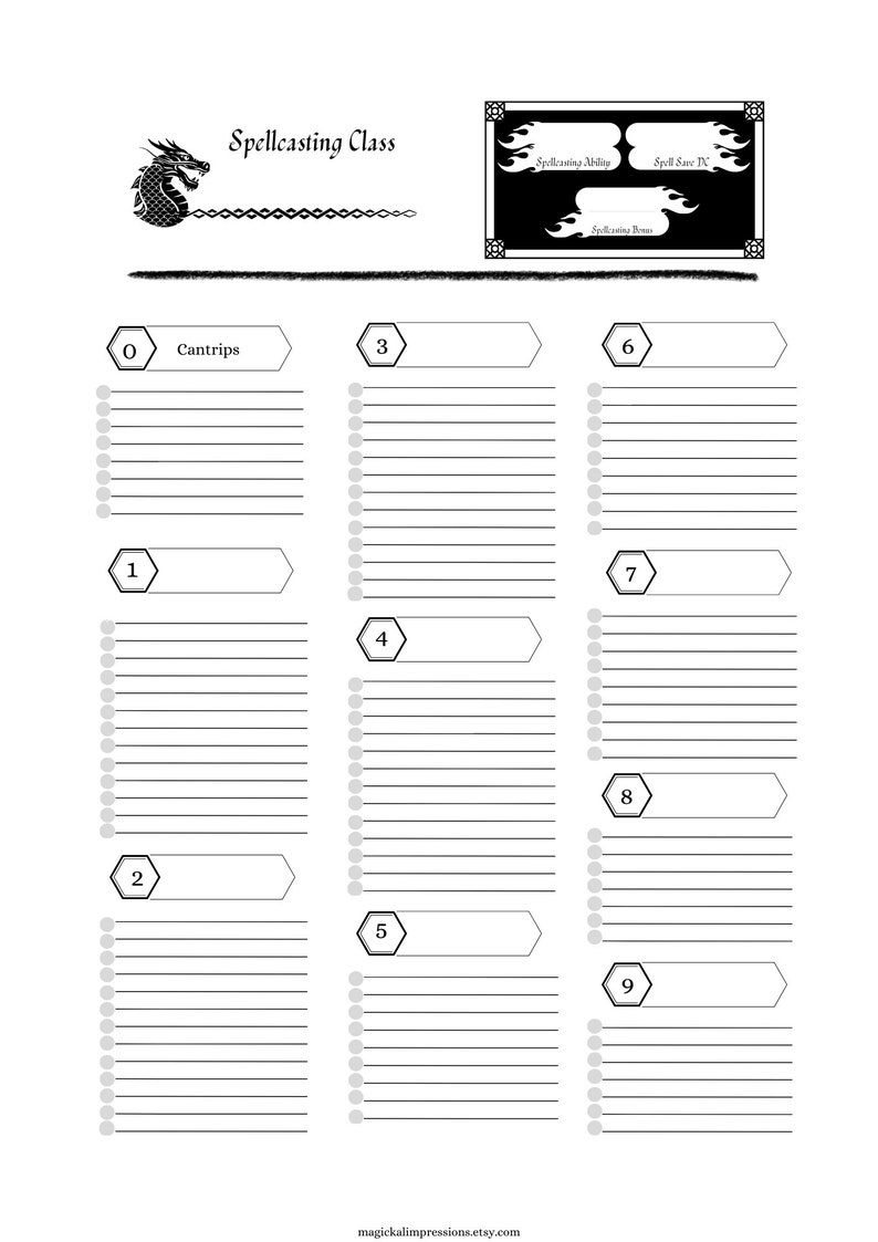 Ultimate D&D Character Sheets Bundle Printable RPG Templates - Etsy