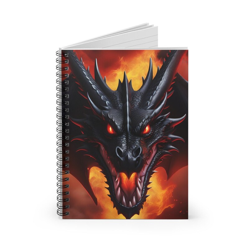 Fire Dragon Spiral Notebook, Dragon Spiral Notebook,dragon Sticky Note ...