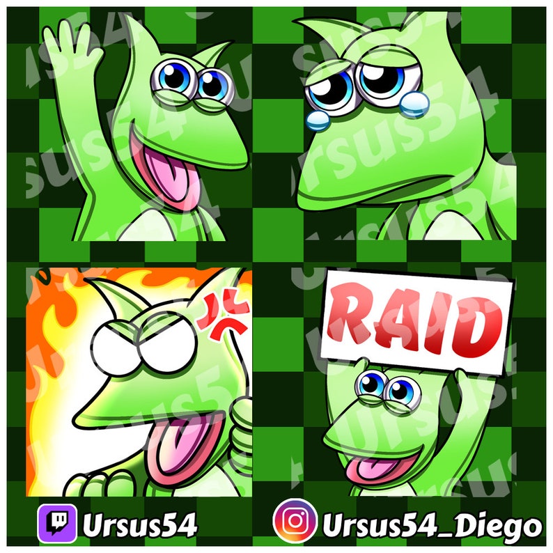 Green Jinjo Emote Pack Twitch Emotes Discord Emotes - Etsy