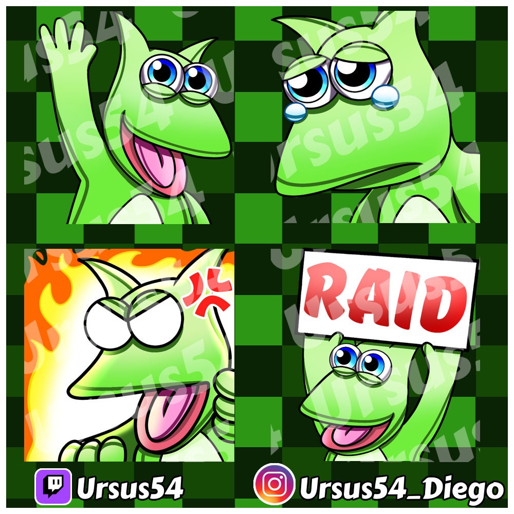 Green Jinjo Emote Pack Twitch Emotes Discord Emotes - Etsy