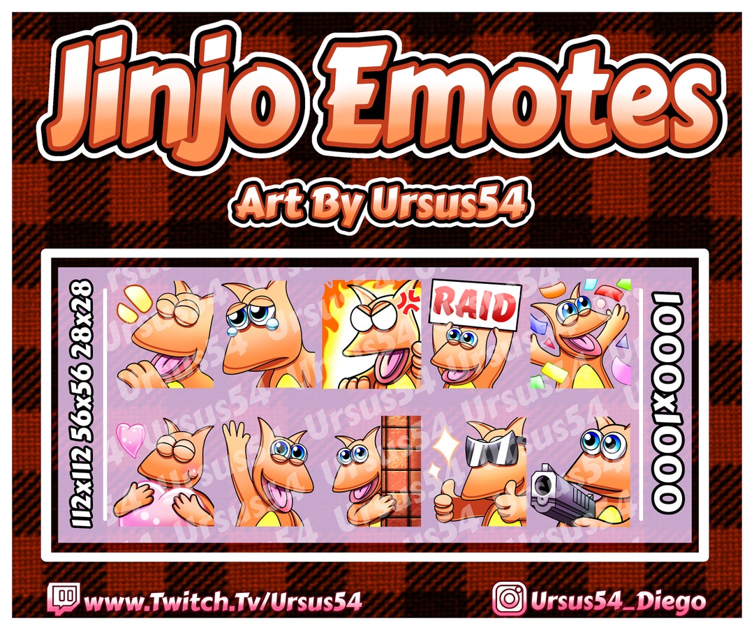Orange Jinjo Emote Pack Twitch Emotes Discord Emotes Youtube Emotes ...