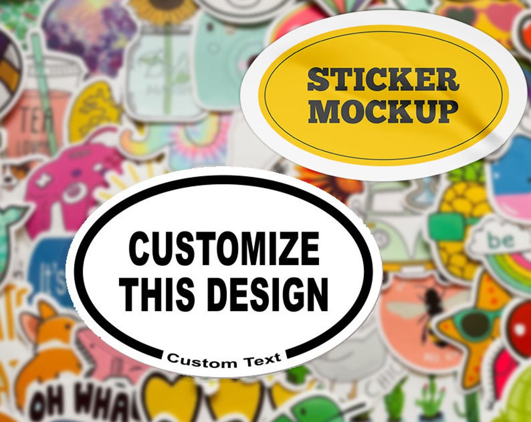 Oval Stickers Vinyl Stickers Pack Personalized Vinyl - Etsy