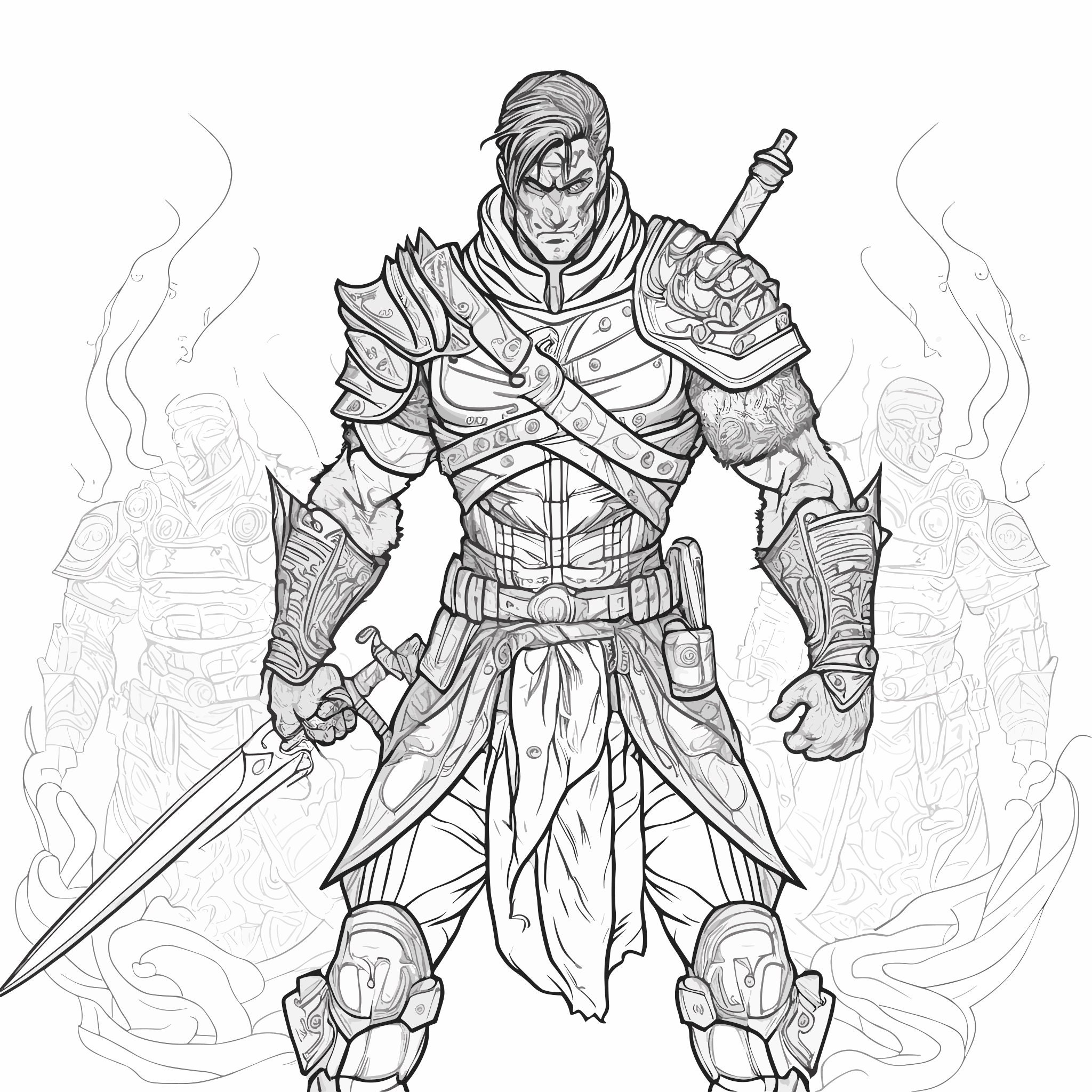 Dungeons and Dragons Themed Coloring Pages Heroes and Villains With ...