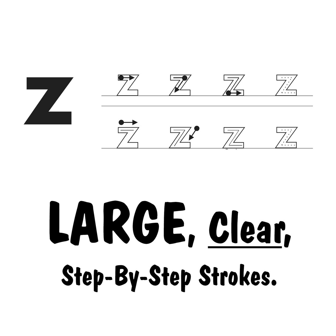 Learn to Write A-Z Upper / Lower Printable Alphabet Handwriting Aid ...