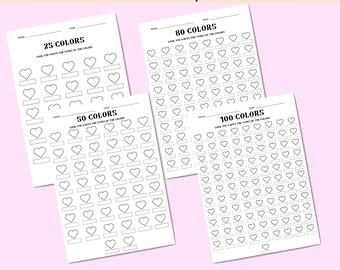 Printable Color Swatch, Color Swatch Chart, Color Swatch Template, DIY ...