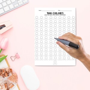 Printable Color Swatch, Color Swatch Chart, Color Swatch Template, DIY ...