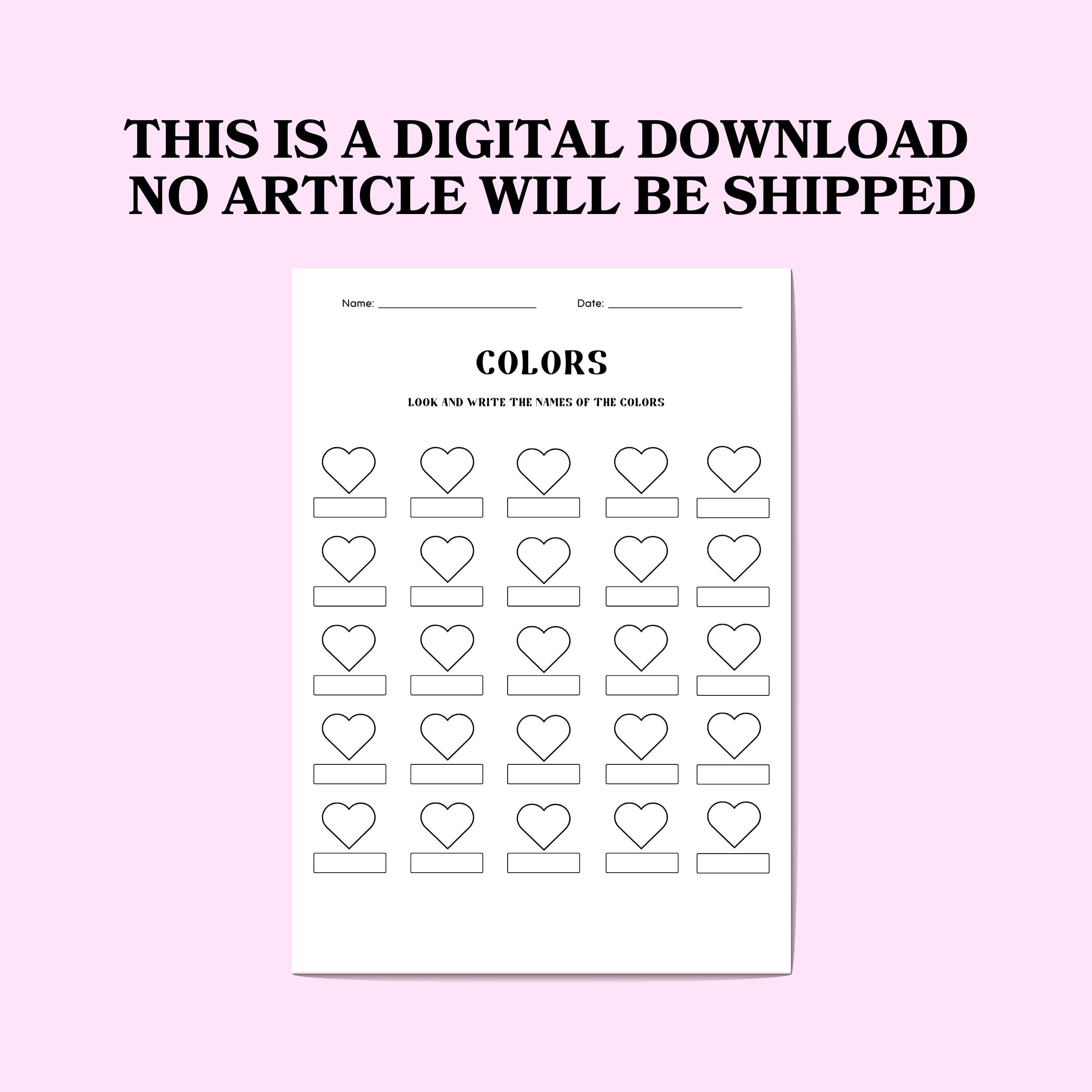 Printable Color Swatch, Color Swatch Chart, Color Swatch Template, DIY ...