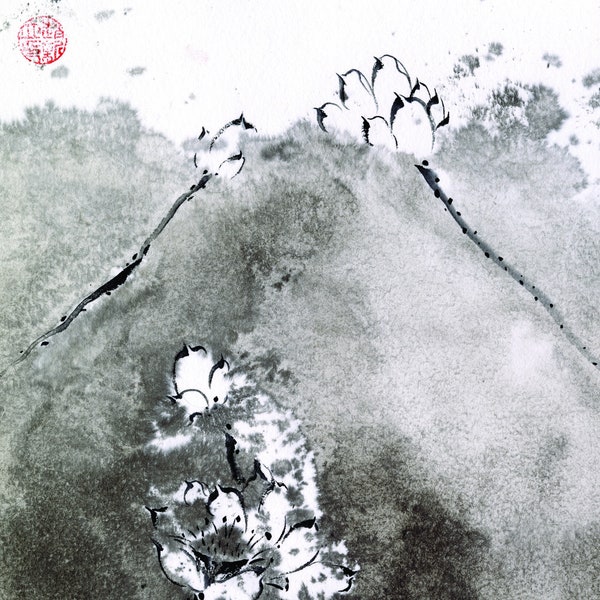 Ink on Rice Paper - Etsy