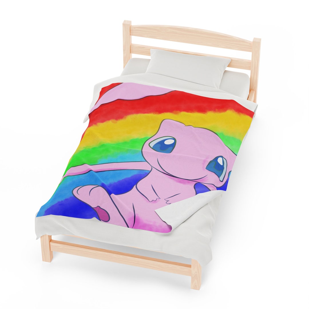 Mew Watercolor Rainbow Velveteen Plush Blanket Available in 3 Different ...