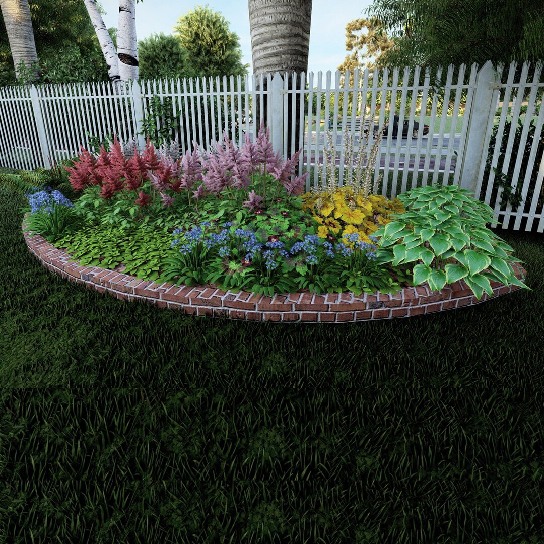 Template Perennial Garden, Garden Plan Hardiness Zone 5-6, Flowerbed ...