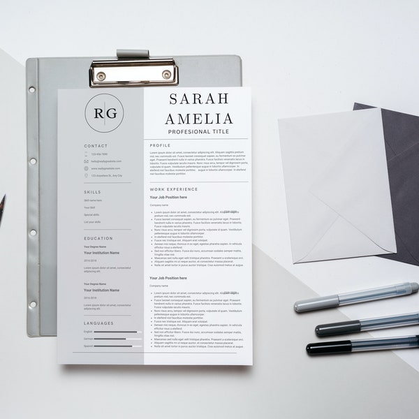 Resume Monogram - Etsy