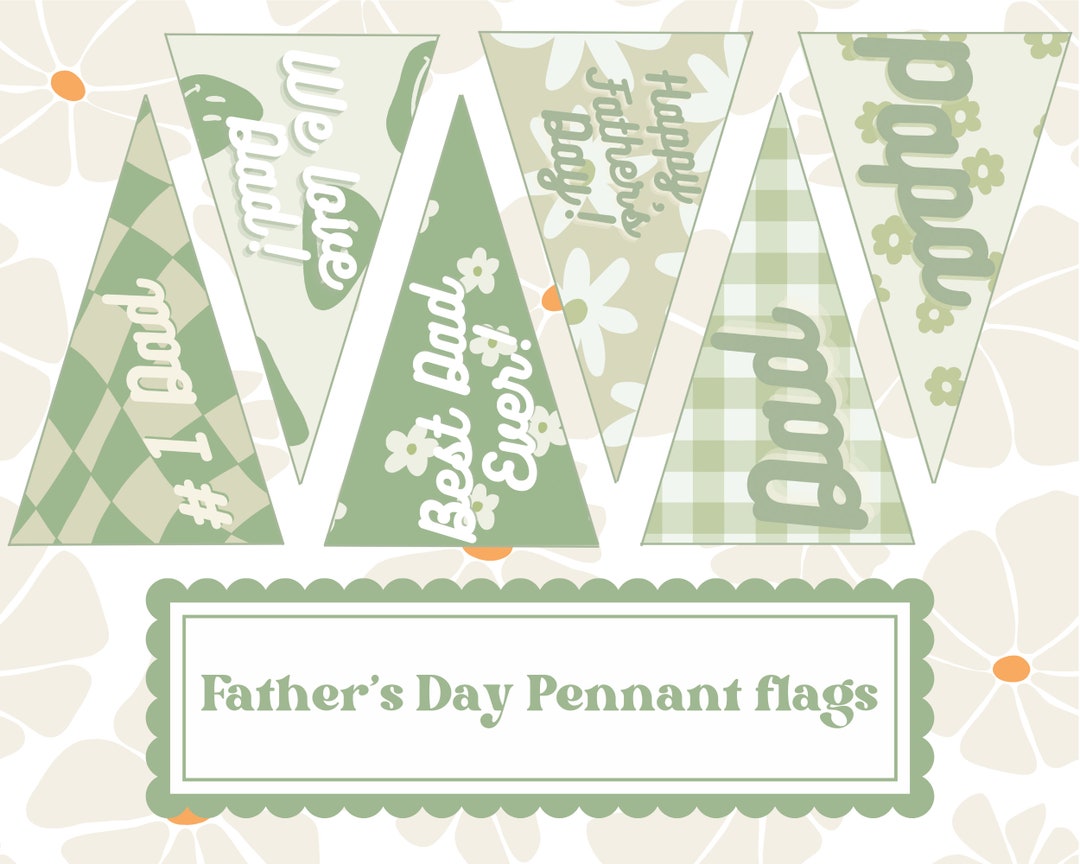 Father's Day Pennant Flags, Dad Gift, Number One Dad, Gifts for Dad ...