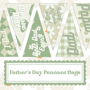 Father's Day Pennant Flags, Dad Gift, Number One Dad, Gifts for Dad ...