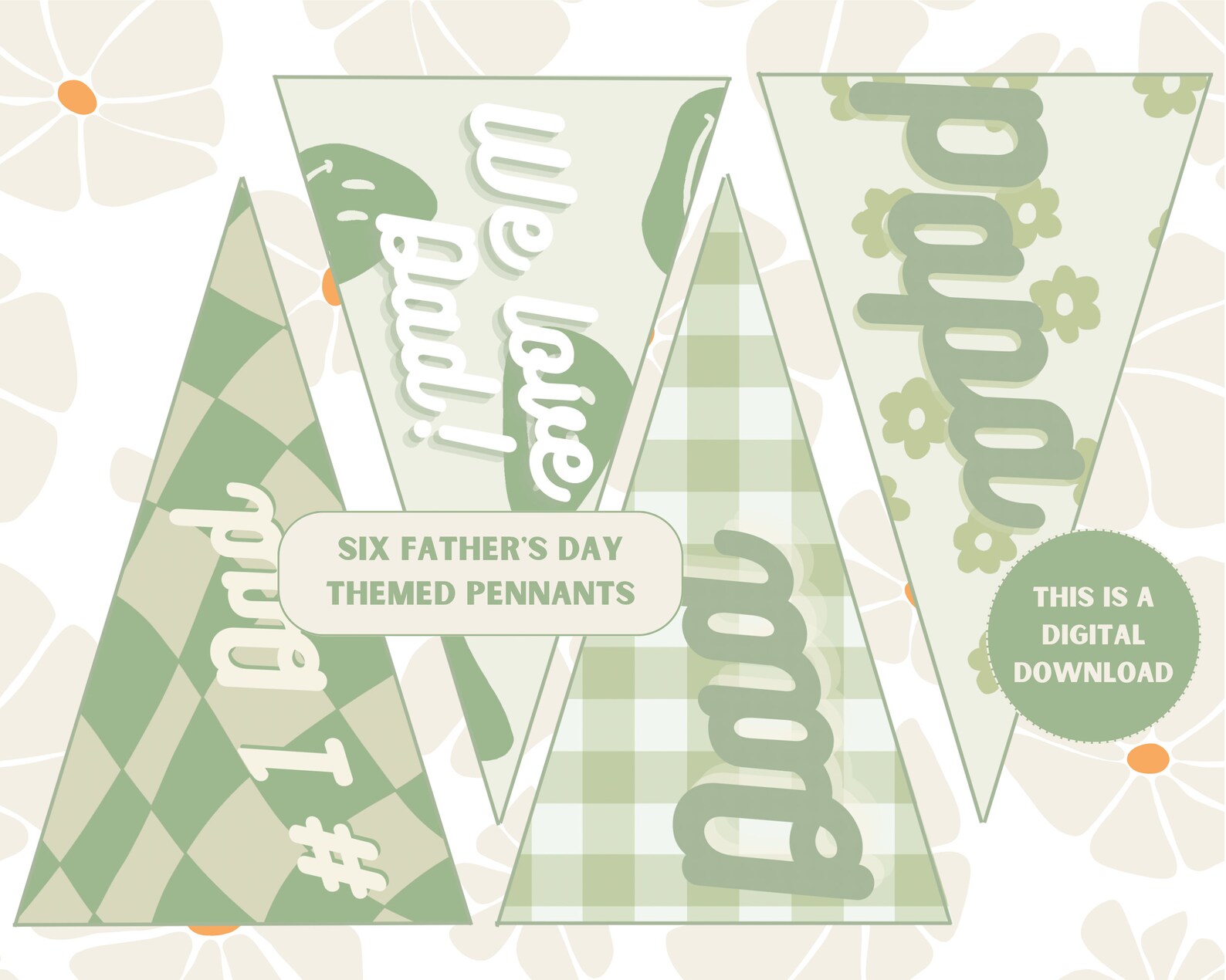 Father's Day Pennant Flags, Dad Gift, Number One Dad, Gifts for Dad ...