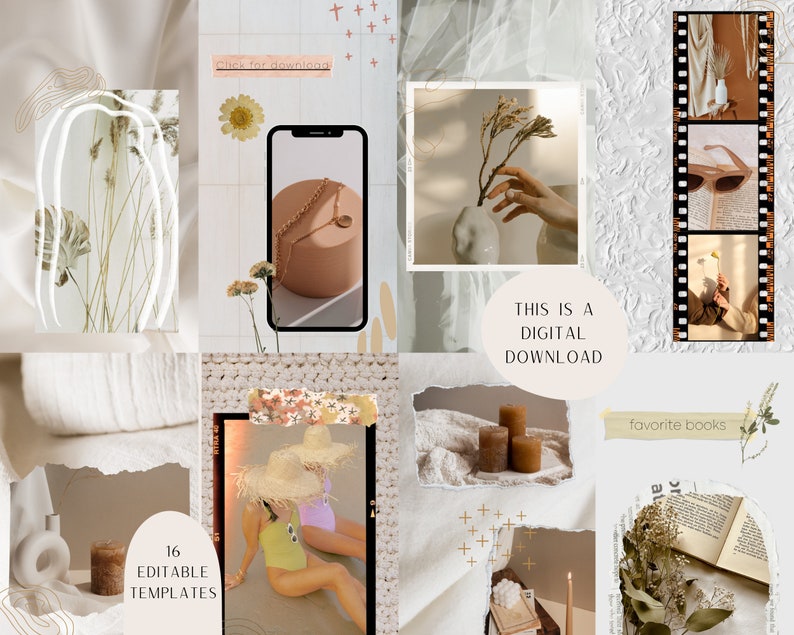 Texture Instagram Template Influencer Marketing Instagram Canva ...