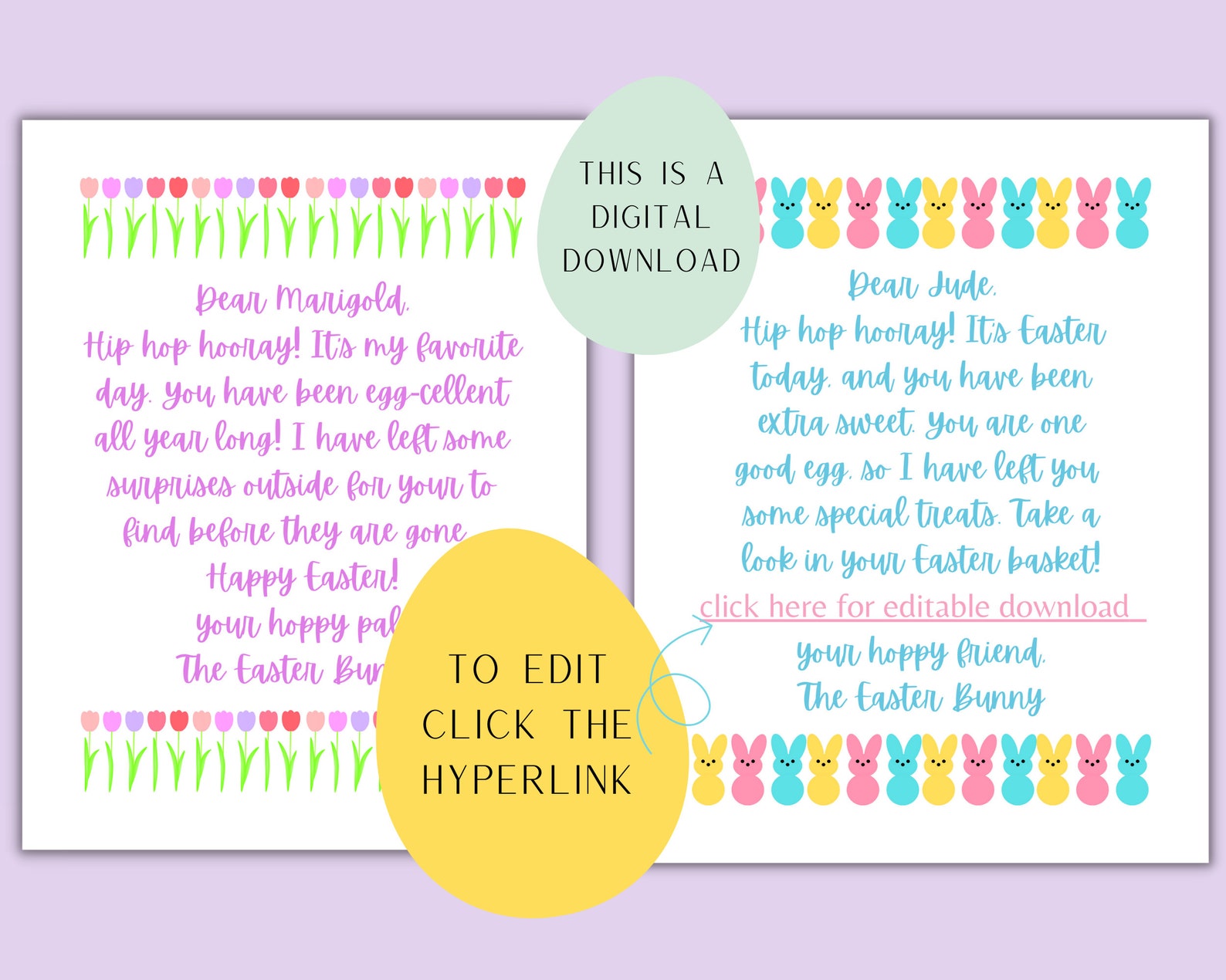 Letter From Easter Bunny, Easter Basket Stuffer, Easter Morning Letter ...