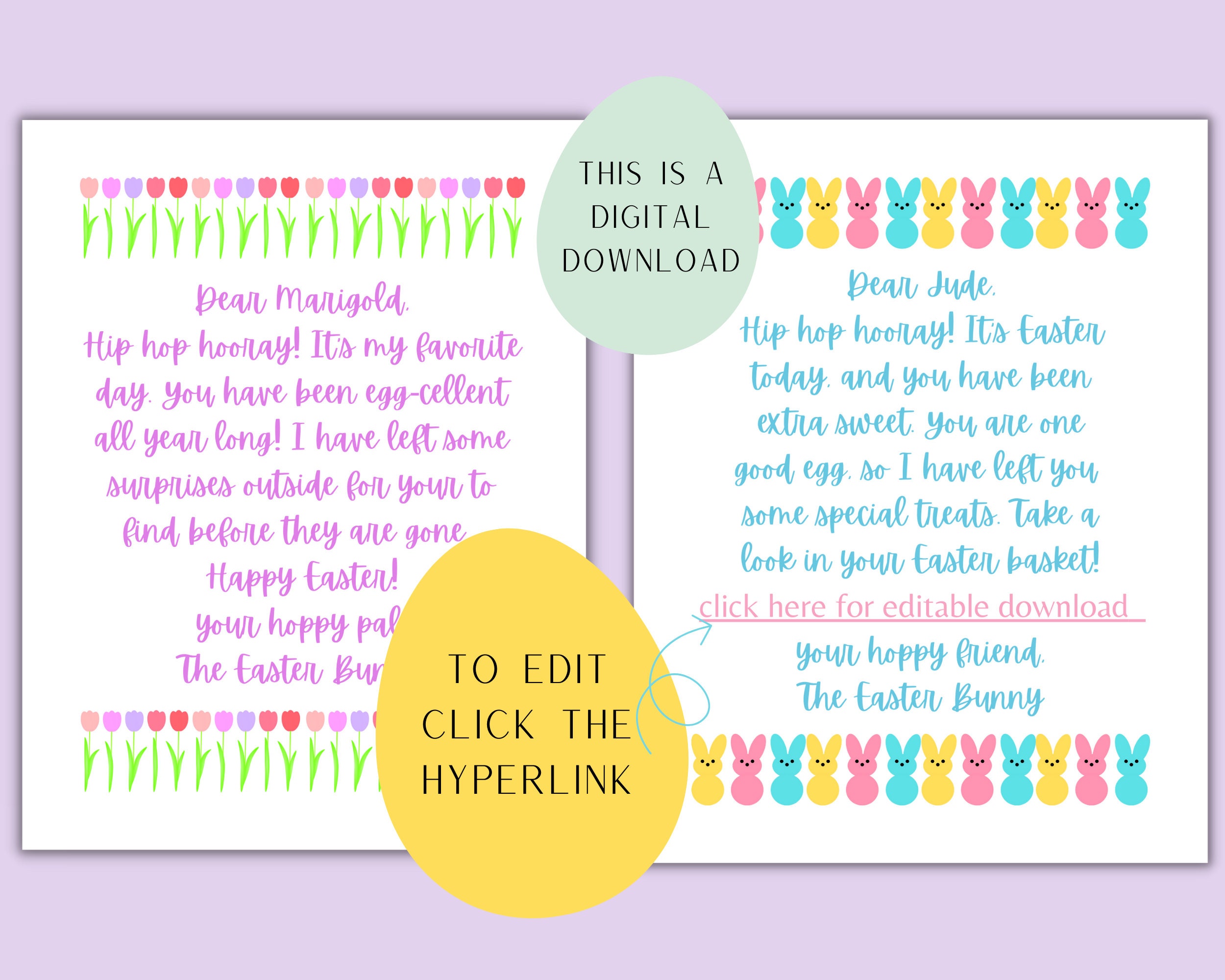 Letter From Easter Bunny, Easter Basket Stuffer, Easter Morning Letter ...