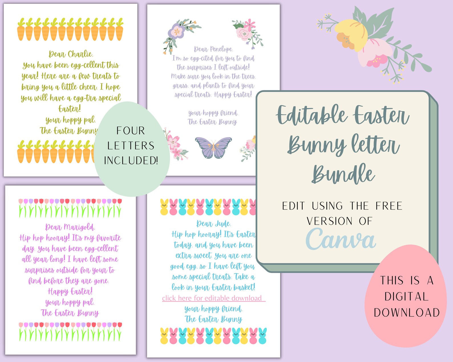 Letter From Easter Bunny, Easter Basket Stuffer, Easter Morning Letter ...