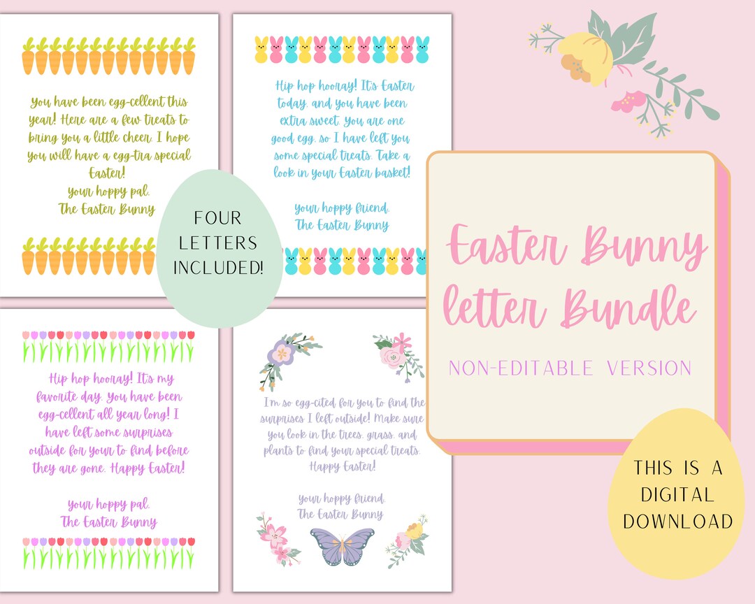 Letter From the Easter Bunny, Easter Basket Stuffer, Easter Morning ...