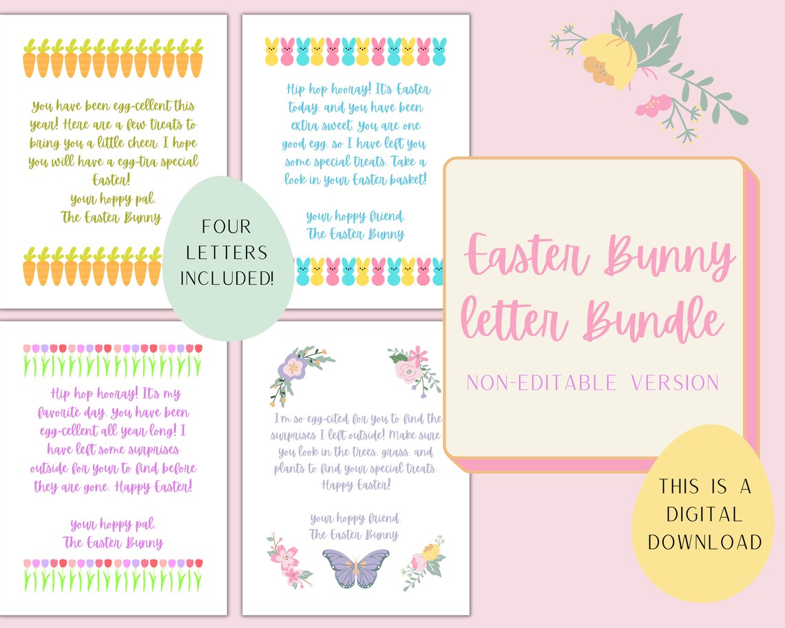 Letter From the Easter Bunny, Easter Basket Stuffer, Easter Morning ...