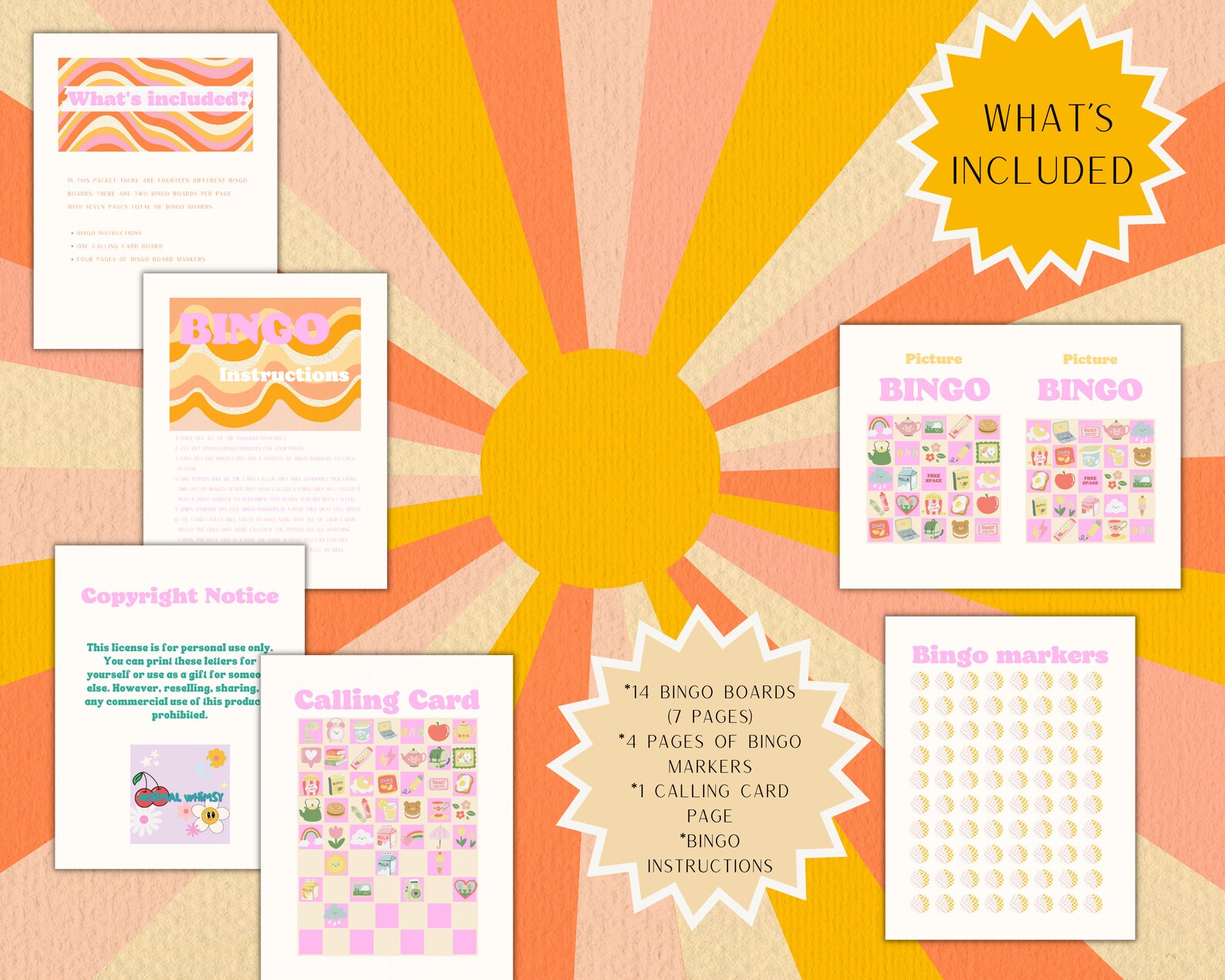 Printable Bingo Digital Download Birthday Bingo Game Bachelorette Party ...