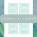 Father's Day Coupon, Printable Voucher, Father's Day Gift Basket ...
