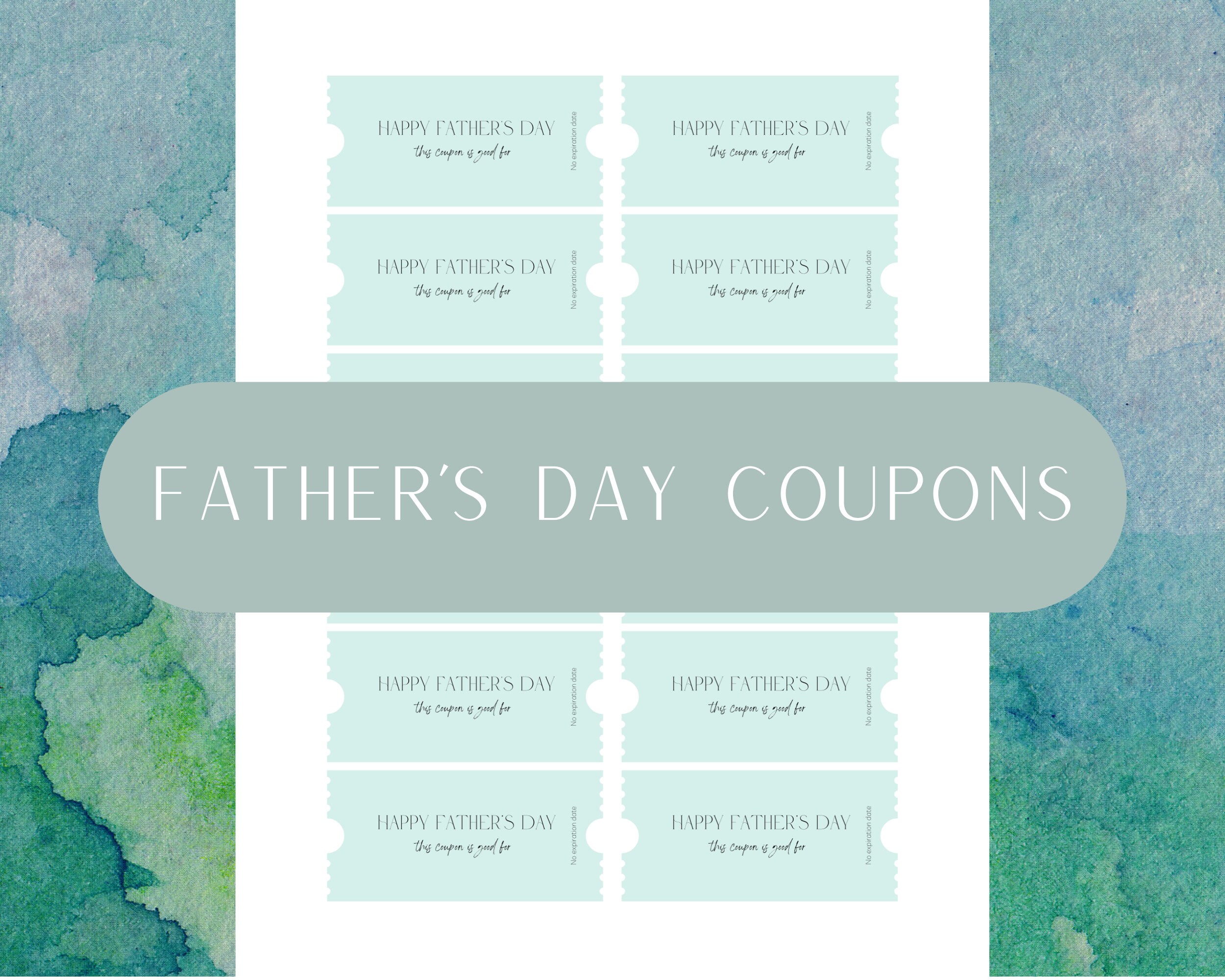 Father's Day Coupon, Printable Voucher, Father's Day Gift Basket ...