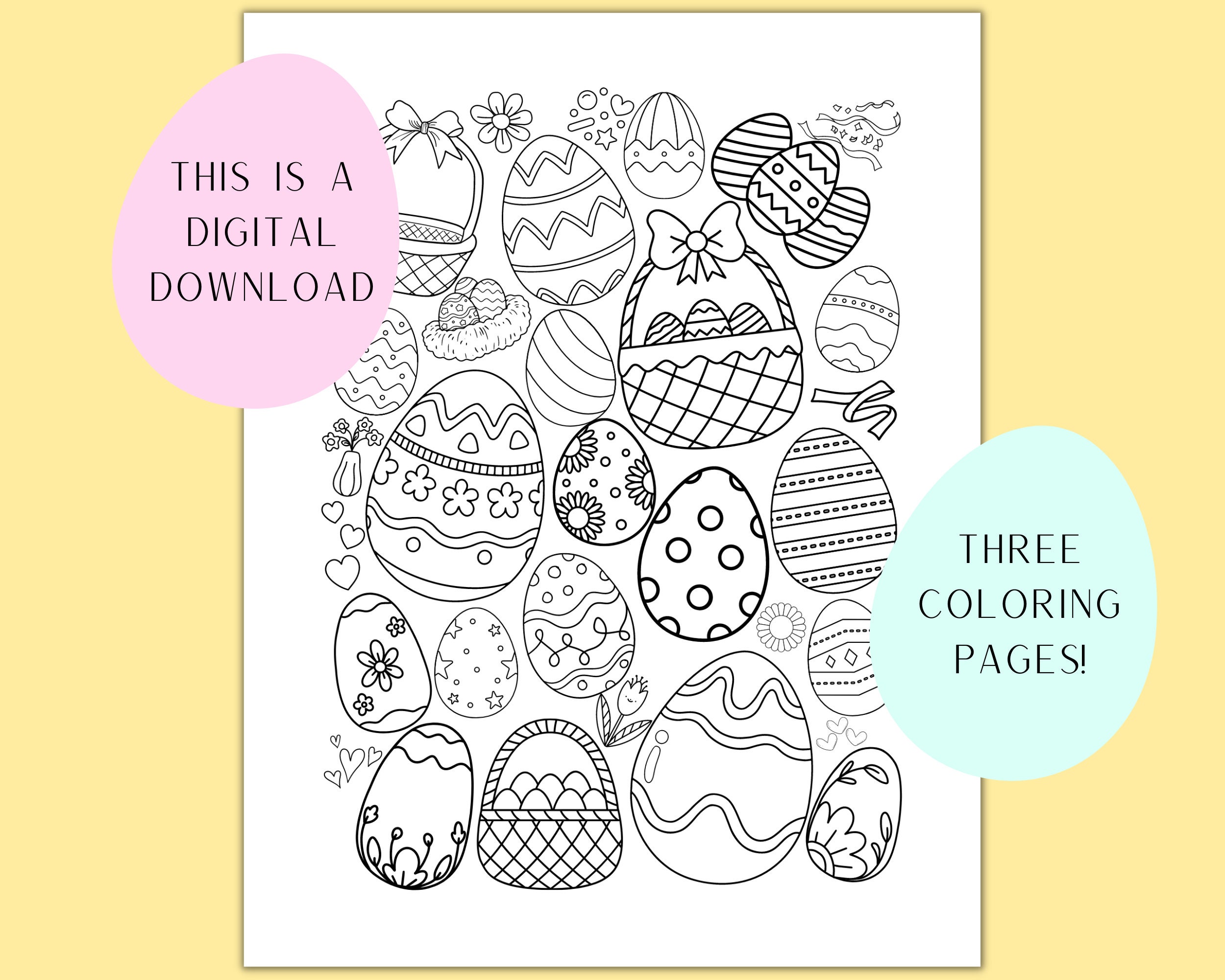 Easter Coloring Pages for Kids, Easter Coloring Book, Easter Activities ...
