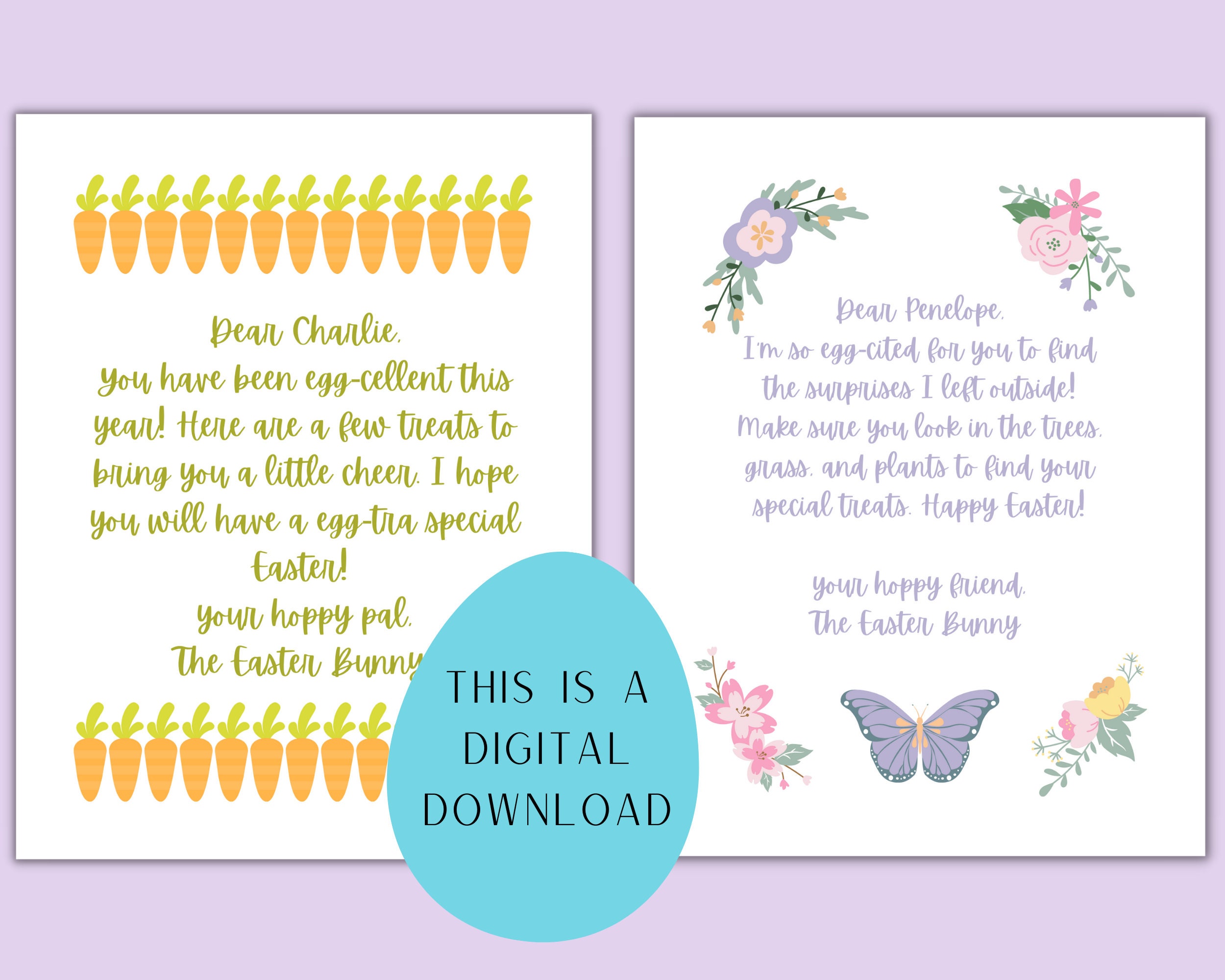 Letter From Easter Bunny, Easter Basket Stuffer, Easter Morning Letter ...