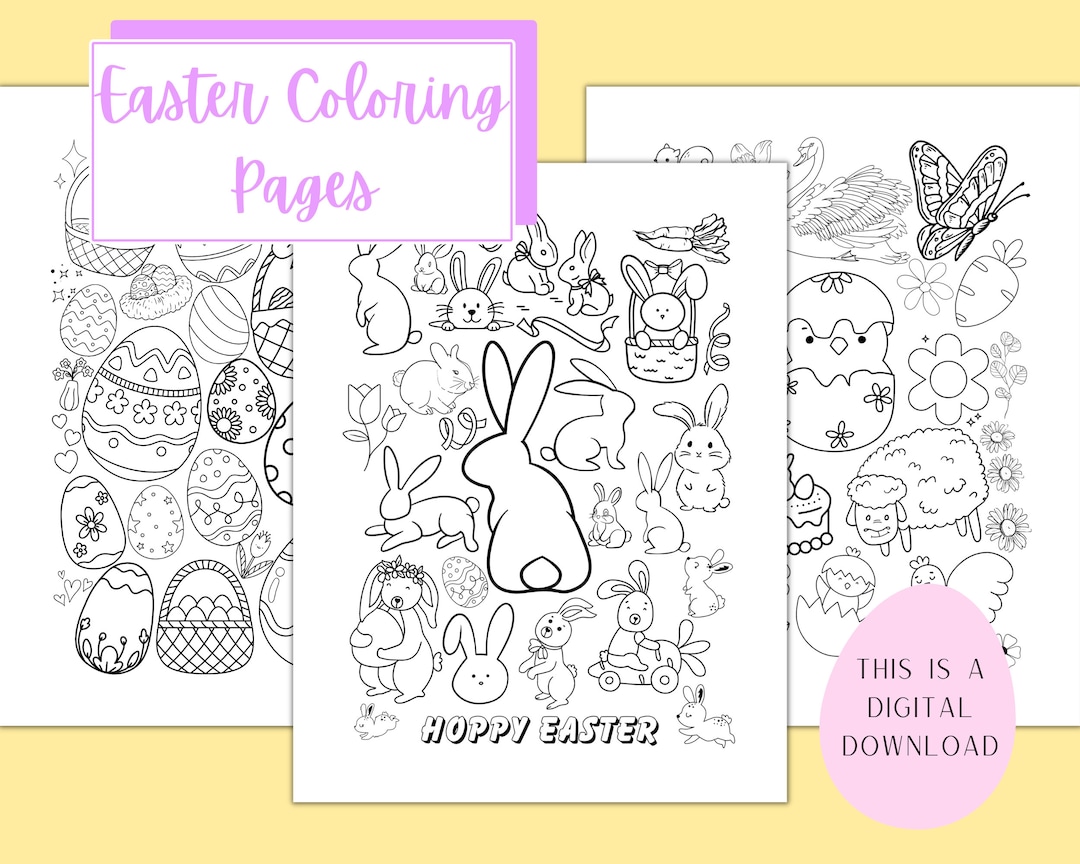 Easter Coloring Pages for Kids, Easter Coloring Book, Easter Activities ...