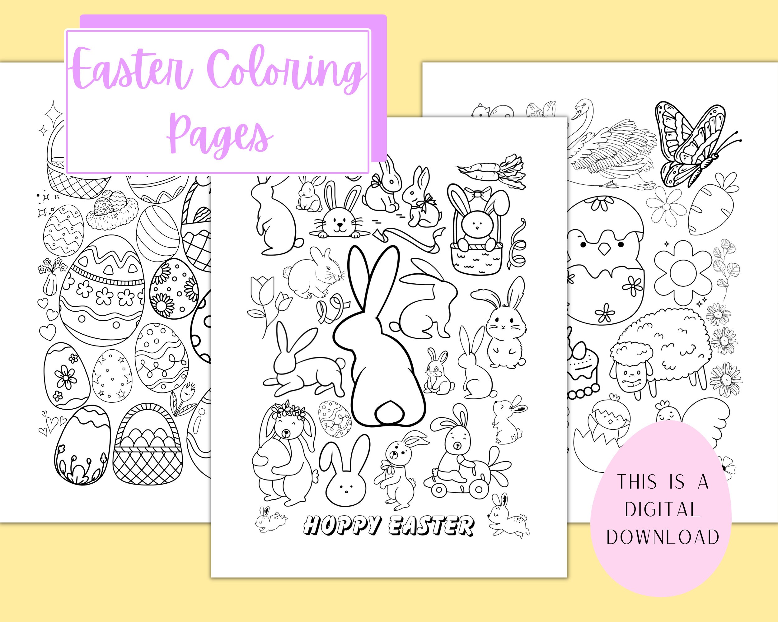 Easter Coloring Pages for Kids, Easter Coloring Book, Easter Activities ...