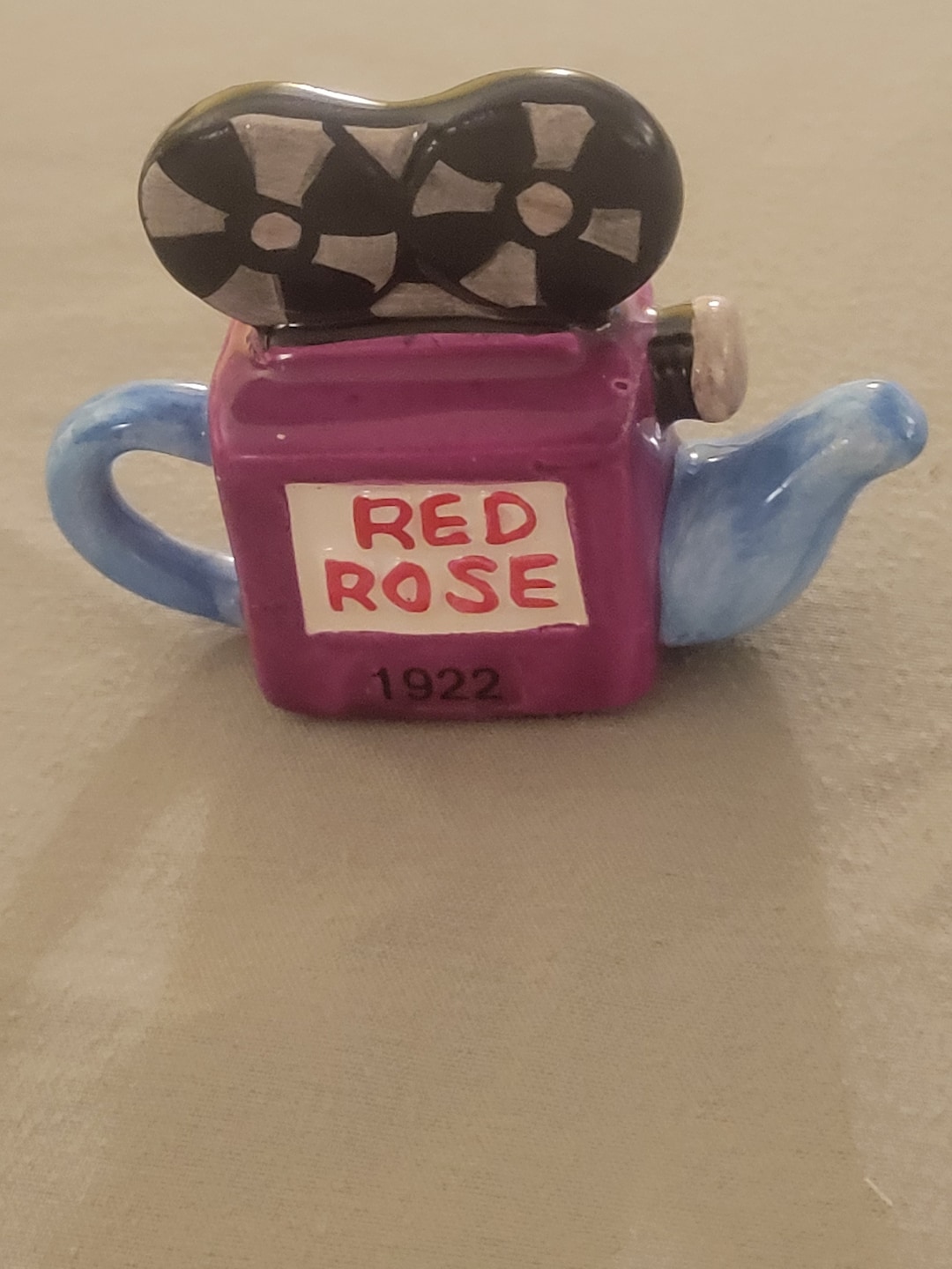 Red Rose Tea Pots Figurines Porcelain - Etsy