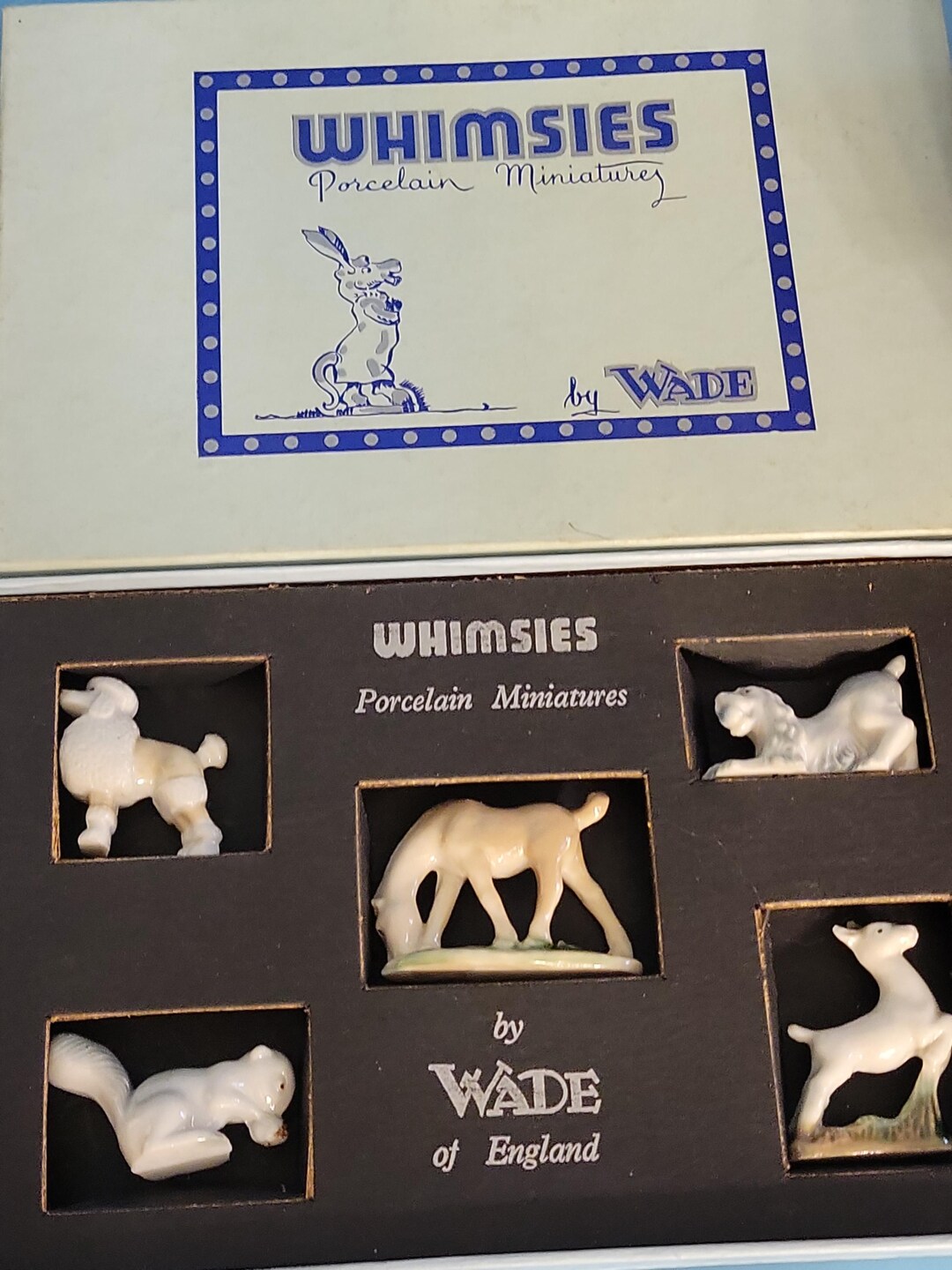 Vintage Wade Whimsies Porcelain Miniatures Box Set - Etsy