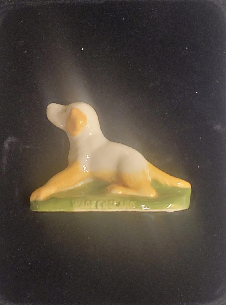 Wade Ceramic Dog Figurine in Suede Case - Etsy
