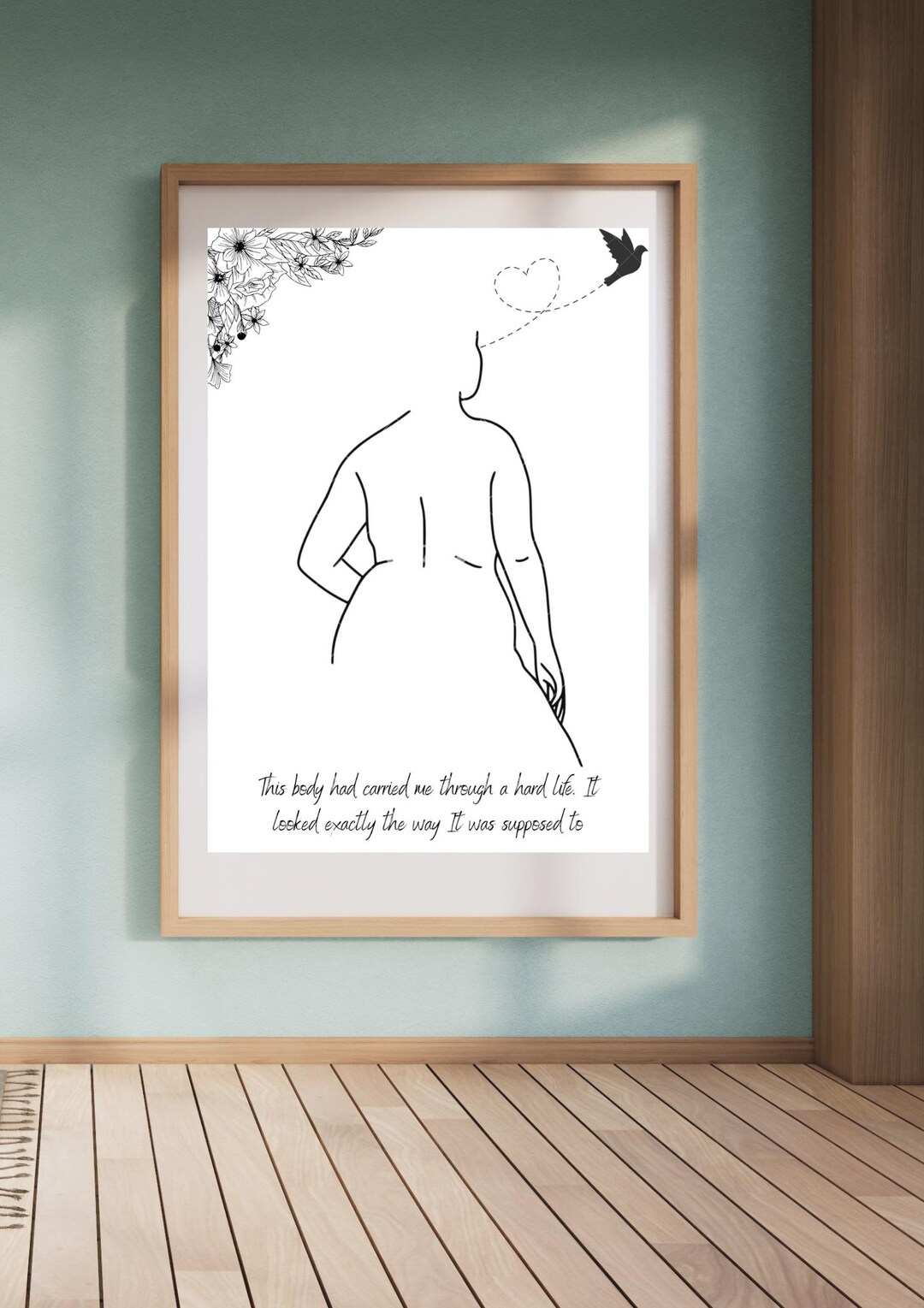 Love Your Body: Inspirational Body Positivity Wall Art - Etsy