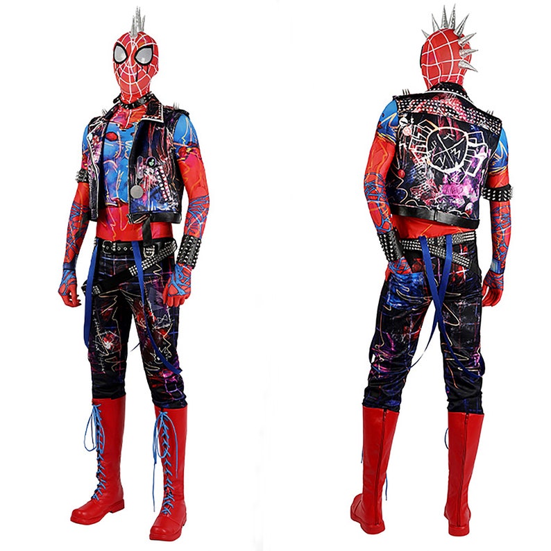 Spider Man Cosplay Costume Spider Punk of Hobart Brown Cosplay Costume ...