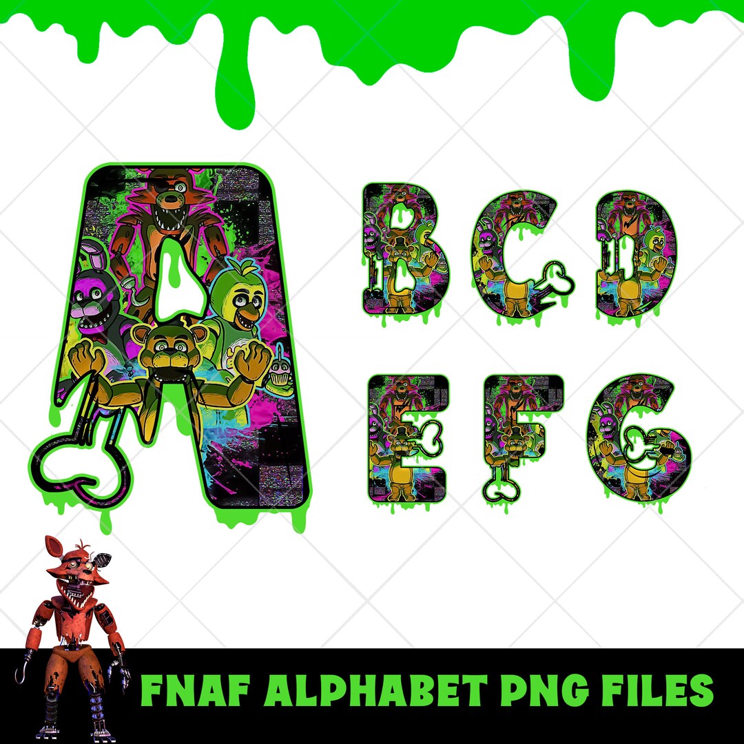 Fnaf Alphabet, Five Nights at Freddy's Font, Fnaf Font, Five Nights at ...