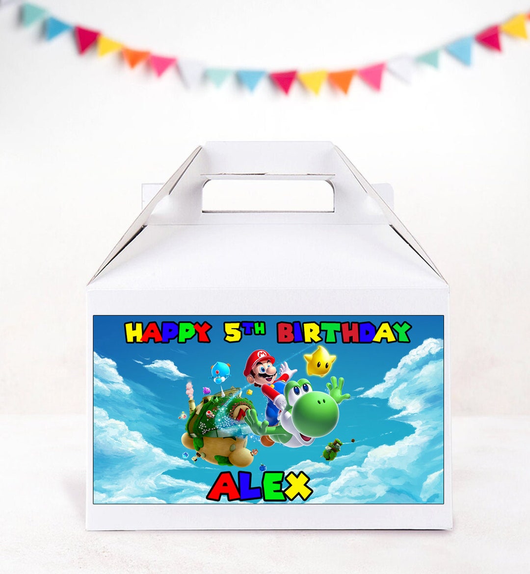 Super Mario Personalized Gift Box Labels Super Mario - Etsy