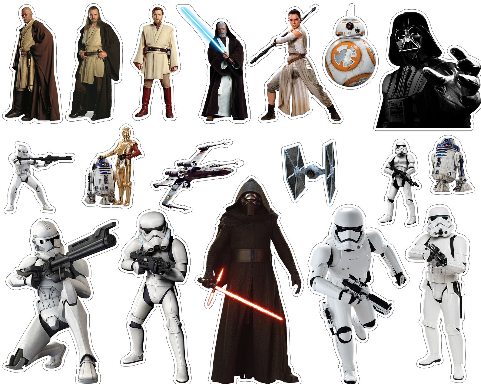 Instant Download Star Wars Cake Topper Star Wars Party - Etsy Australia