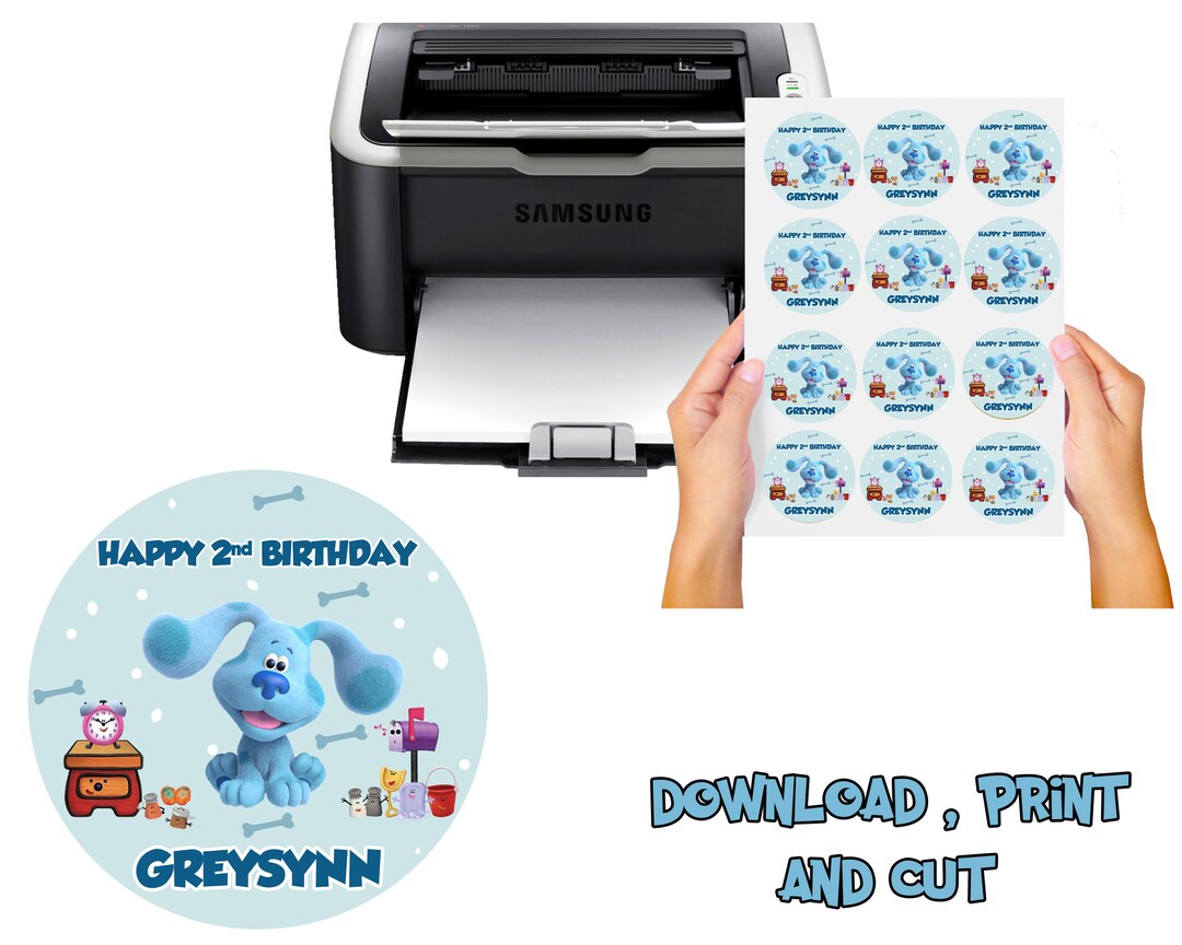 Customizable Blues Clues Sticker, Personalized Sticker Printable ...