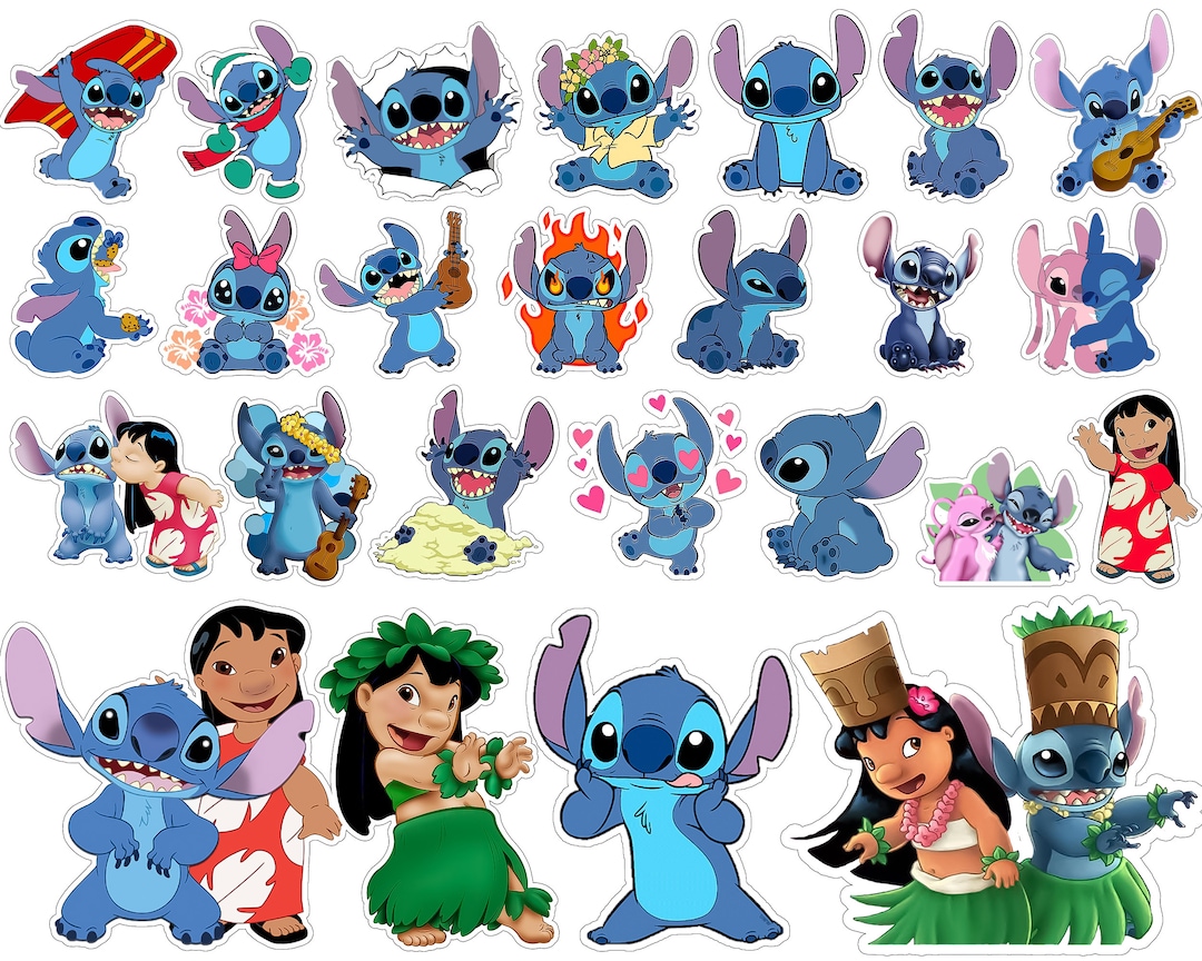 Instant Download Lilo and Stitch Cake Topper, Lilo and Stitch Party ...