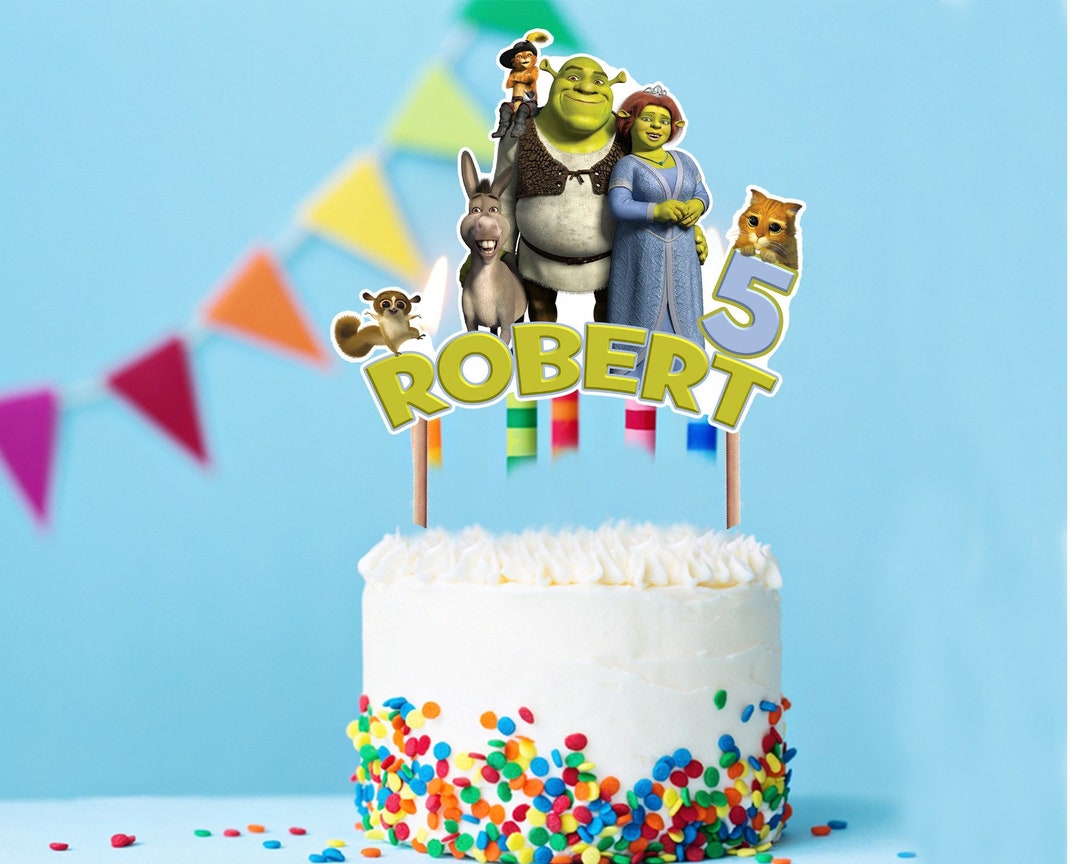 Personalized Shrek Cake Topper, Shrek Party Supplies digital File - Etsy