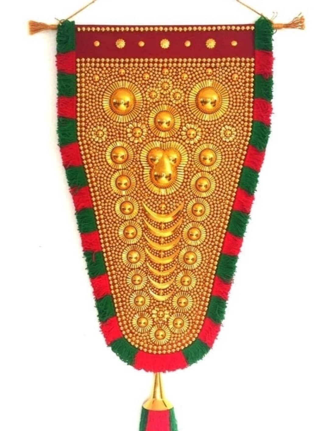 3.5 Feet Nettipattam for Wall Hanging Golden Nettipattam - Etsy