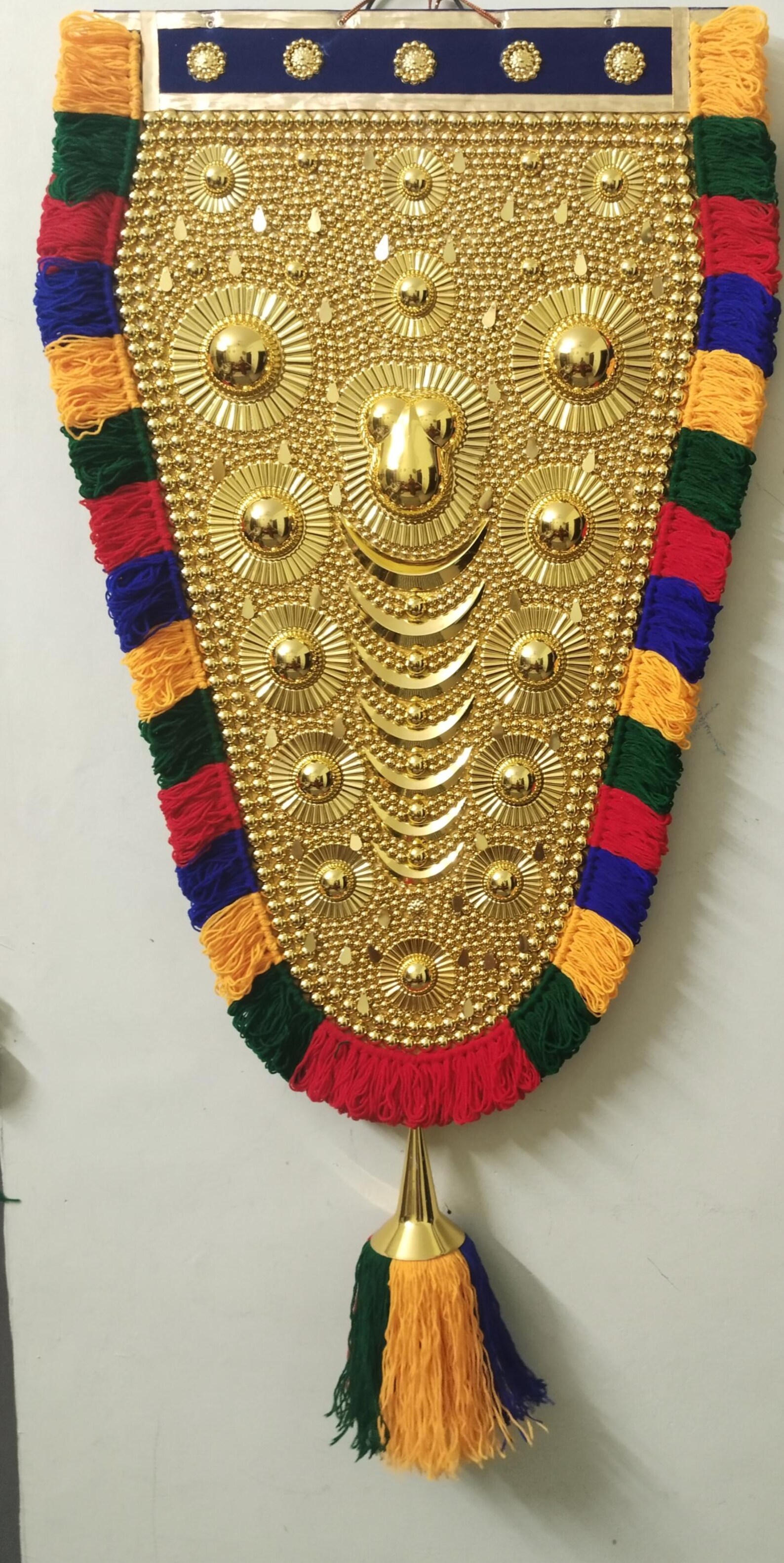 Handmade Elakkathali Golden Nettipattam for Wall Hanging, 2.5 Feet ...