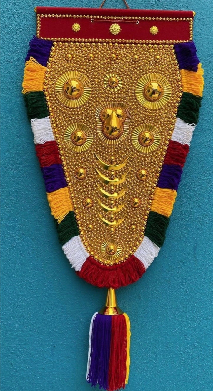 Golden Nettippattam, Kerala Home Decor, Handmade Nettipattam, 2 Feet ...