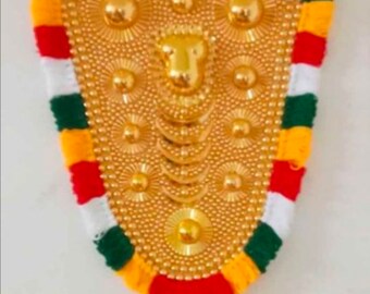 Elephant Comparison, Gold Handmade Nettippattam, 2 Feet Wall Hanging ...