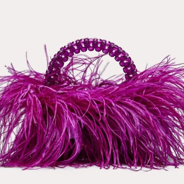 Ostrich Feather Purse - Etsy