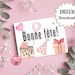 Bonne Fete, Printable French Birthday Card, Anniversaire, Instant ...